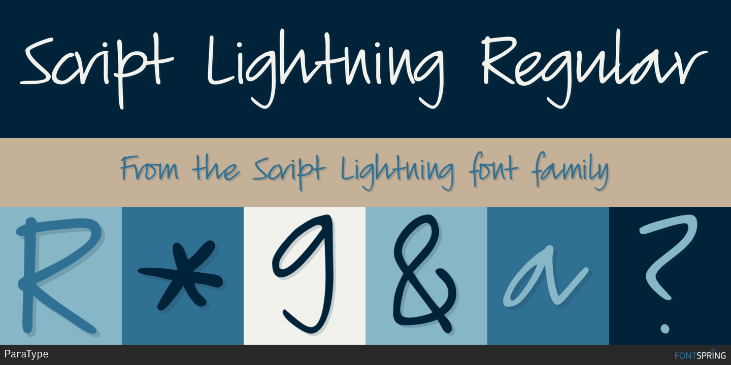 Script Lightning Font | Fontspring Script Lightning Font | Fontspring